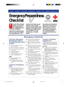 FEMA Checklist | Blackthorn-USA